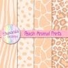 Free Digital Papers featuring Peach Animal Prints Designs