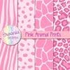 Free Digital Papers featuring Pink Animal Prints Designs