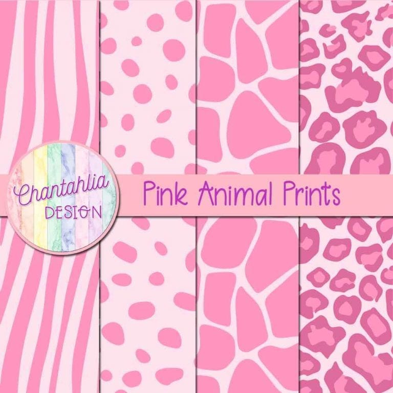 Free Digital Papers featuring Pink Animal Prints Designs
