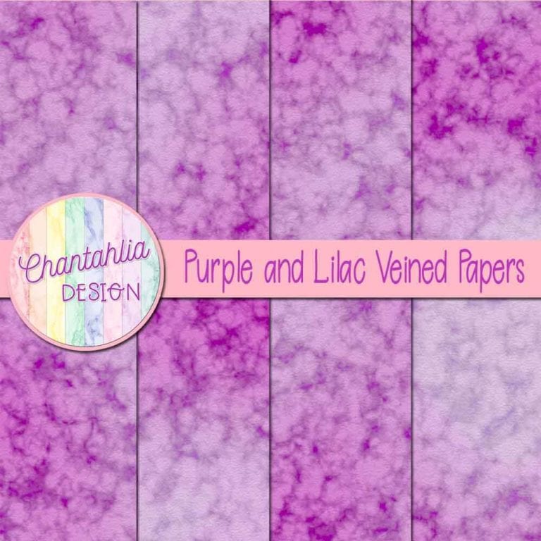 Free Purple and Lilac Digital Papers with Veined Designs