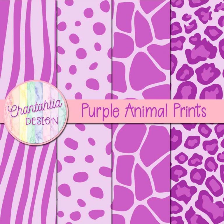 Free Digital Papers featuring Purple Animal Prints Designs