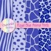 Free Digital Papers featuring Royal Blue Animal Prints Designs