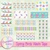 Free Spring Birds Washi Tape for Digital Scrapbooking