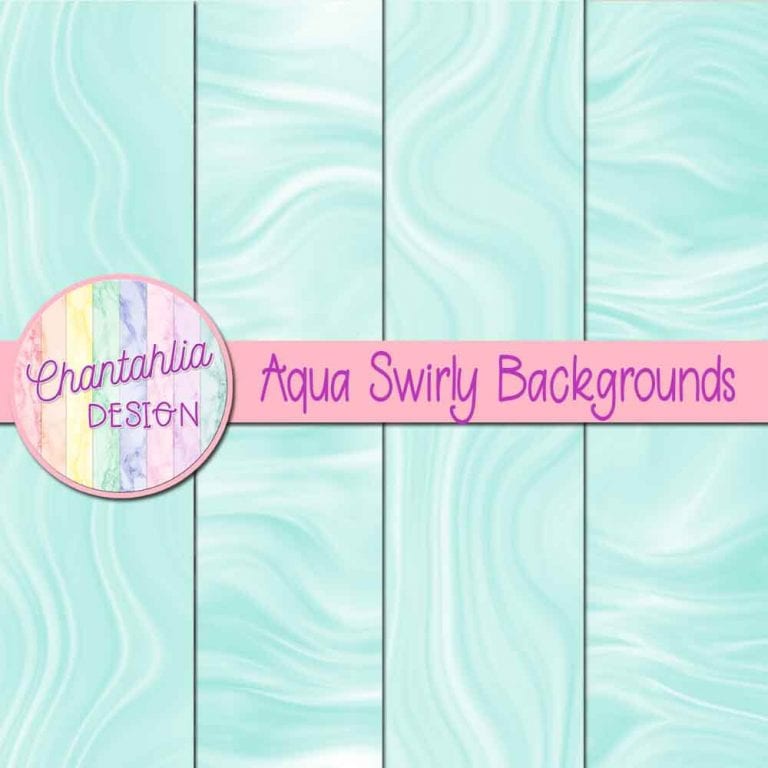 Free Digital Papers featuring Aqua Swirly Designs
