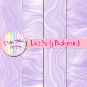 Free Digital Papers featuring Lilac Swirly Designs