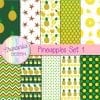 Free Pineapples Digital Papers for Digital Scrapbooking