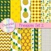 Free Pineapples Digital Papers for Digital Scrapbooking