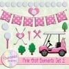 Free Pink Golf Design Elements for Digital Scrapbooking