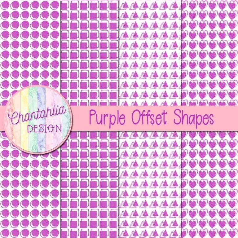 Free Digital Papers featuring Purple Offset Shapes Designs