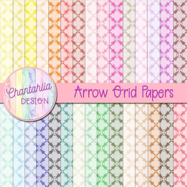 Free Digital Papers Featuring an Arrow Grid Design