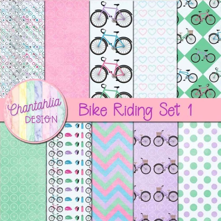 Free Bike RIding Digital Papers for Digital Scrapbooking