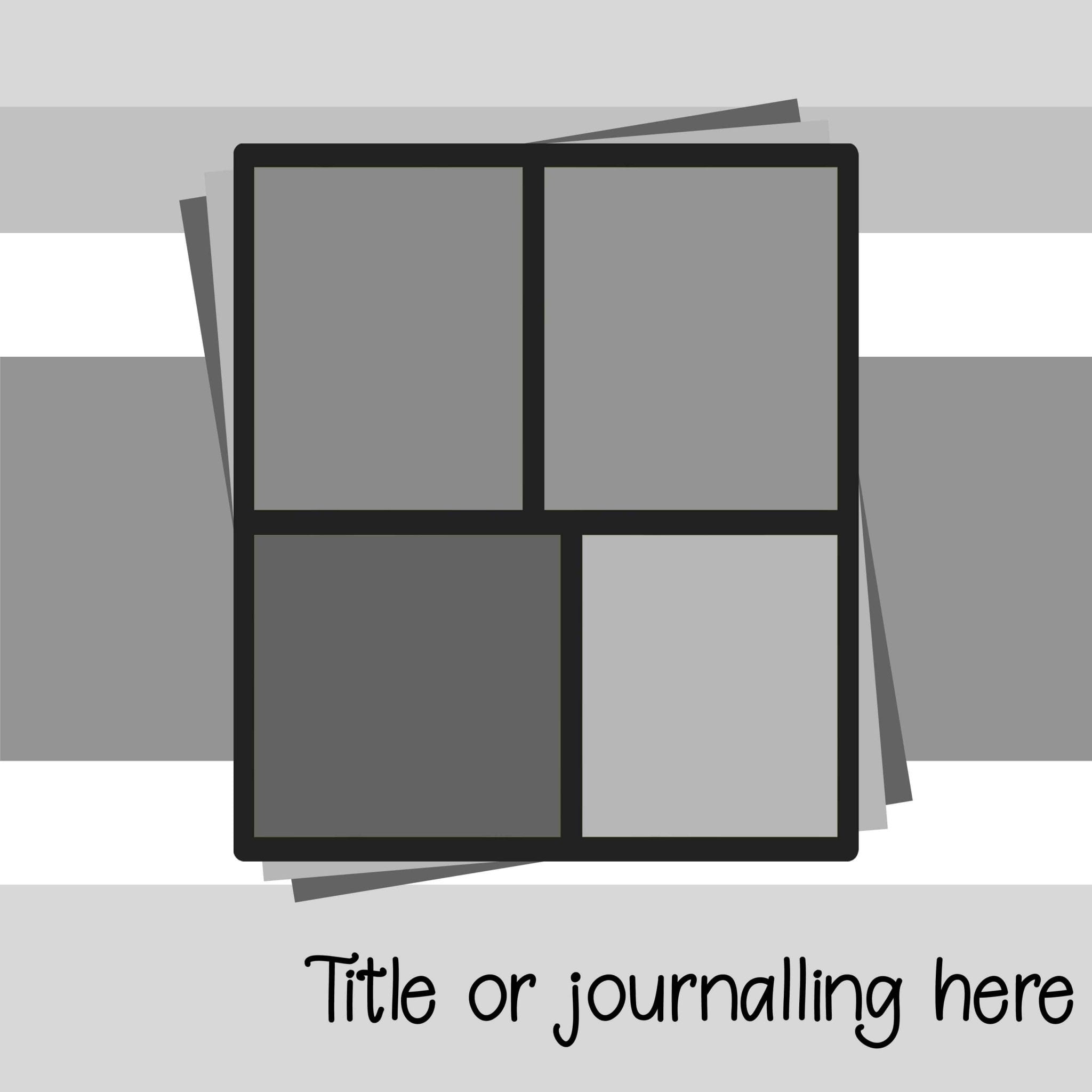 Free Digital Scrapbook Layout Template to Create your own Unique Pages