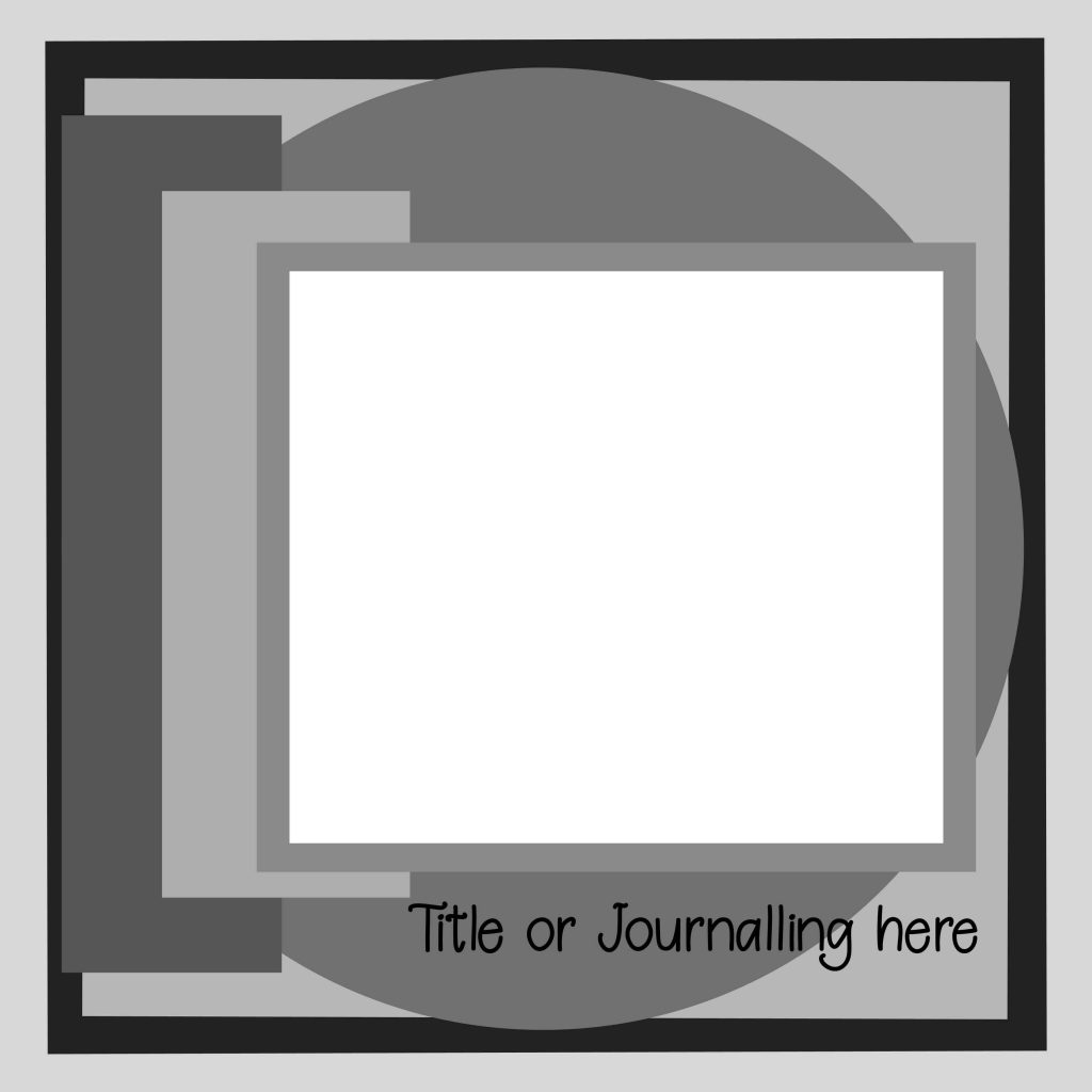 Free Digital Scrapbook Layout Template to Create your own Unique Pages