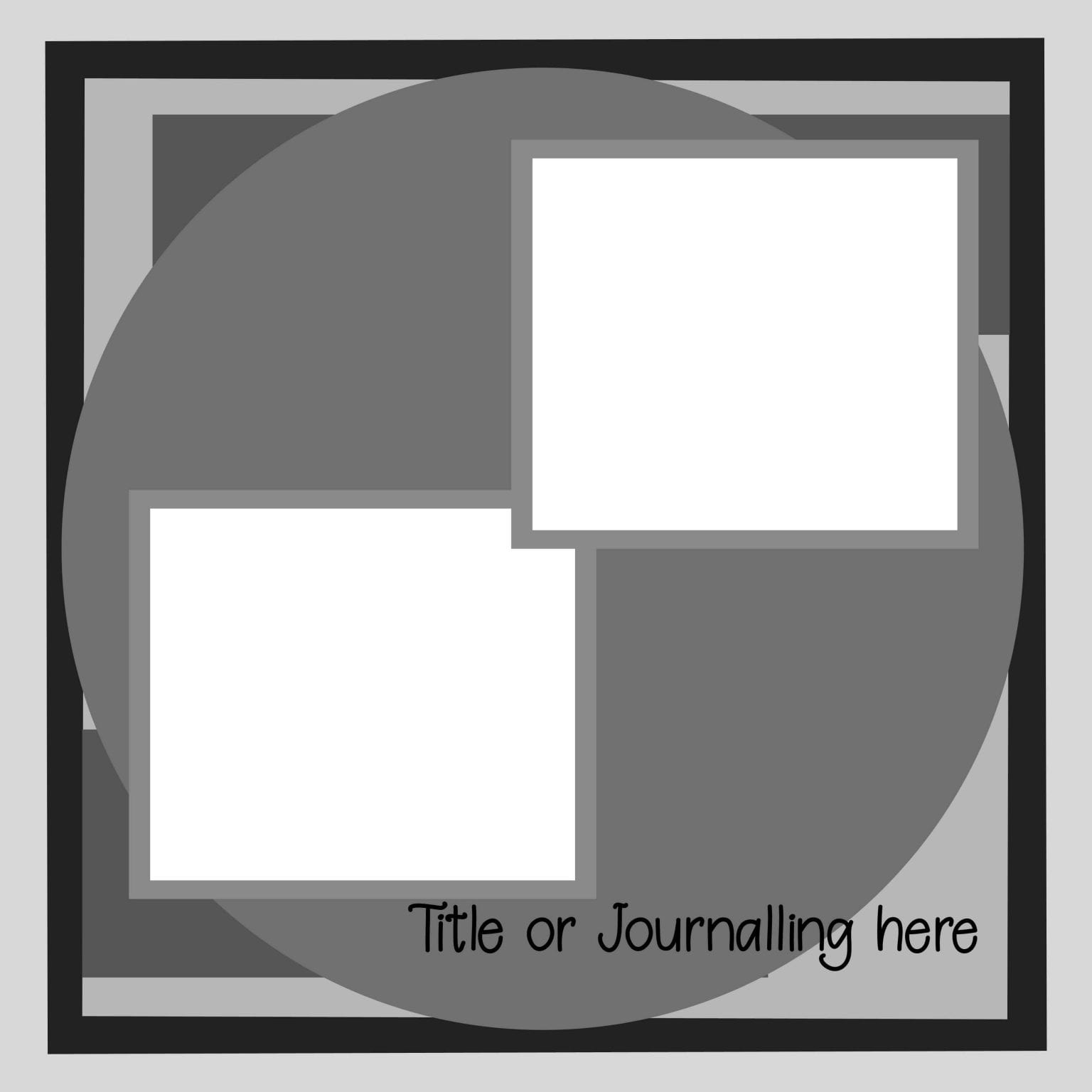 Free Digital Scrapbook Layout Template to Create your own Unique Pages