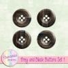 Free Grey and Black Buttons for Digital Scrapbooking