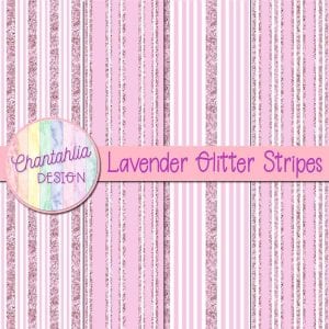 Free Digital Papers featuring Lavender Glitter Stripes Designs