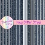 Free Digital Papers featuring Navy Glitter Stripes Designs