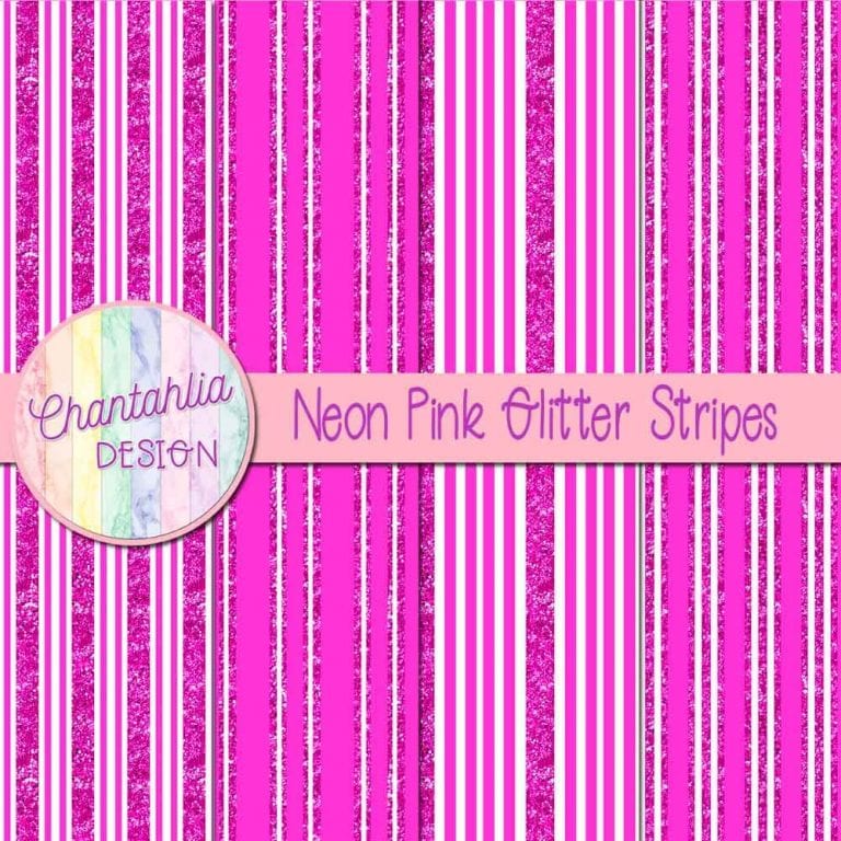 Free Digital Papers featuring Neon Pink Glitter Stripes Designs