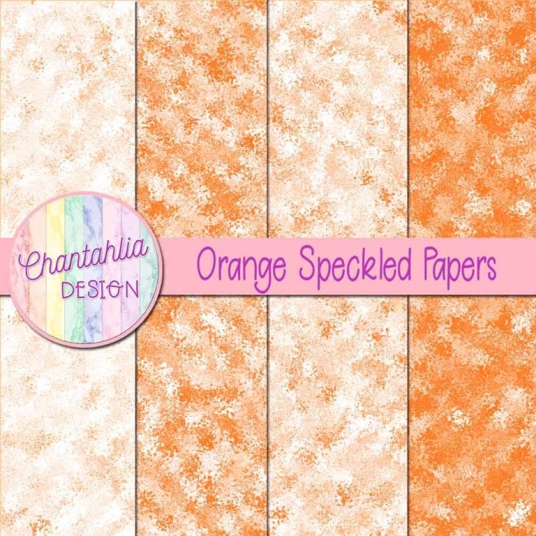 Free Digital Papers featuring Orange Speckled Designs