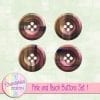Free Pink and Peach Buttons for Digital Scrapbooking
