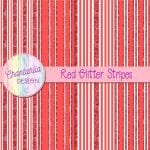 Free Digital Papers featuring Red Glitter Stripes Designs