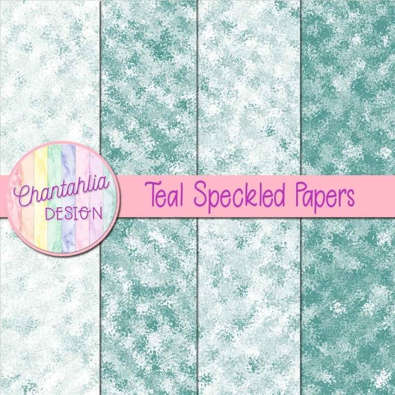 Free Digital Papers featuring Teal Speckled Designs