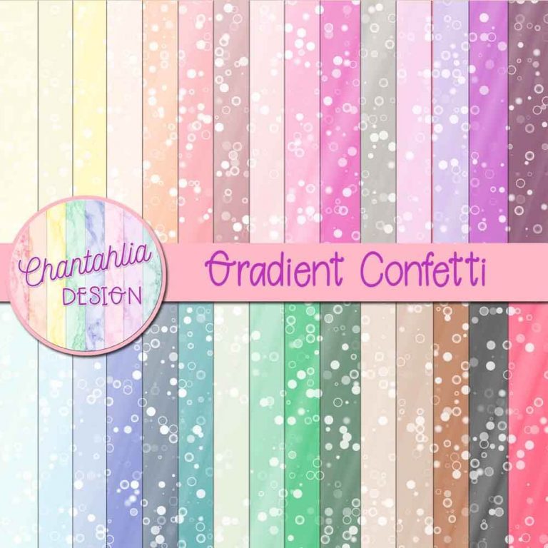 Free Digital Papers Featuring a Gradient Confetti Design