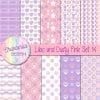 Free Lilac and Dusty Pink Digital Papers with Patterned Designs