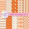 Free Peach and Orange Digital Papers with Patterned Designs