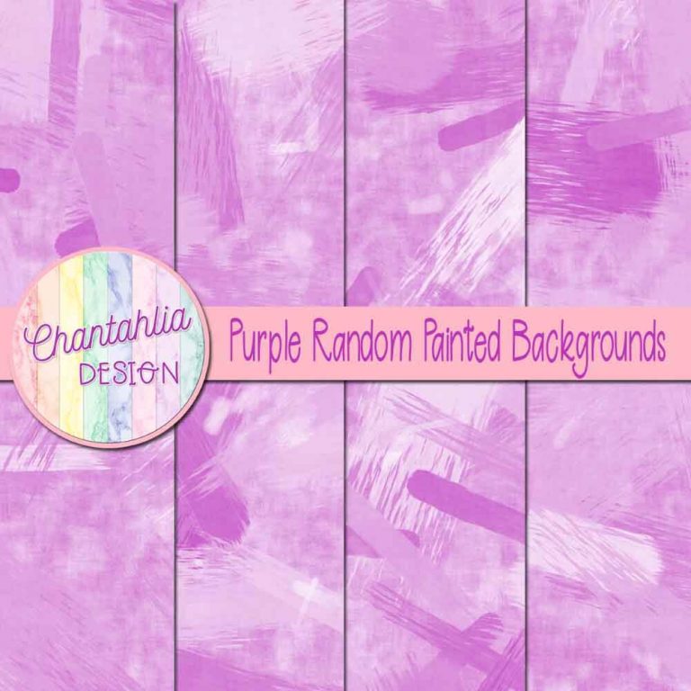 Free Digital Papers featuring Purple Random Painted Designs