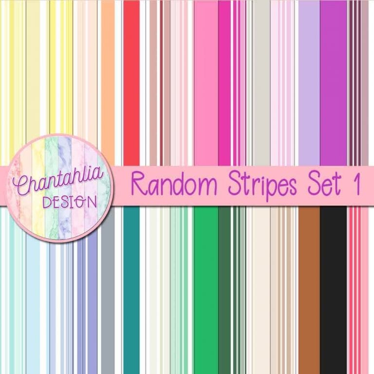 Free Digital Papers Featuring a Random Stripes Design