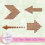 Free Rust Brown Marble Dotted Arrows Design Elements