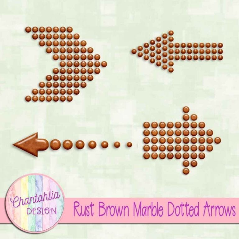 Free Rust Brown Marble Dotted Arrows Design Elements