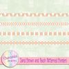 Free Sand Brown and Peach Patterned Borders for Digital Scrapbooking