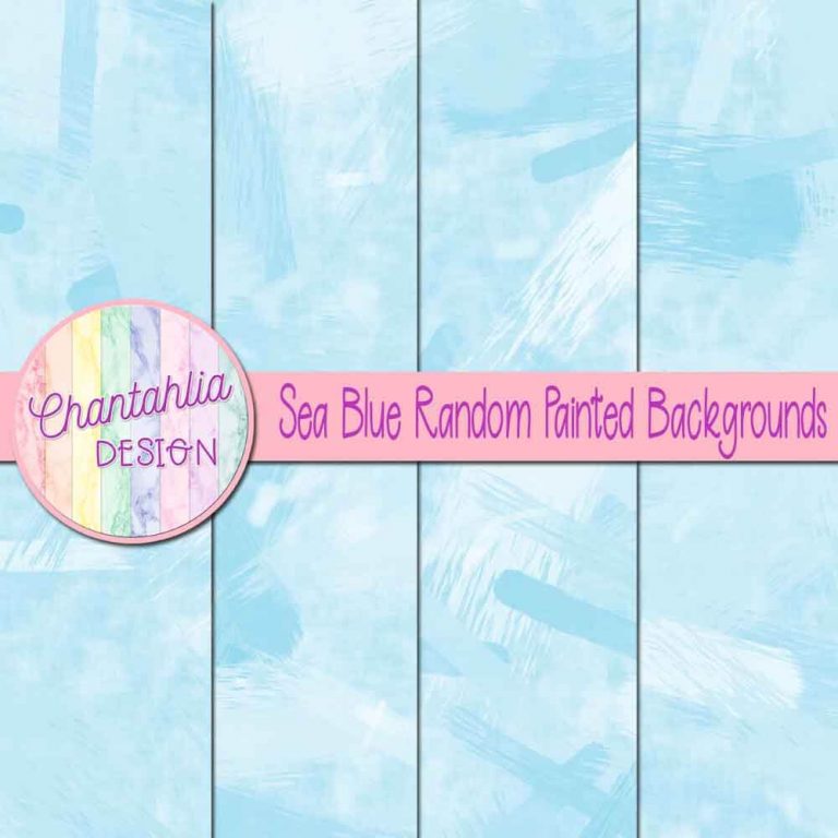 Free Digital Papers featuring Sea Blue Random Painted Designs