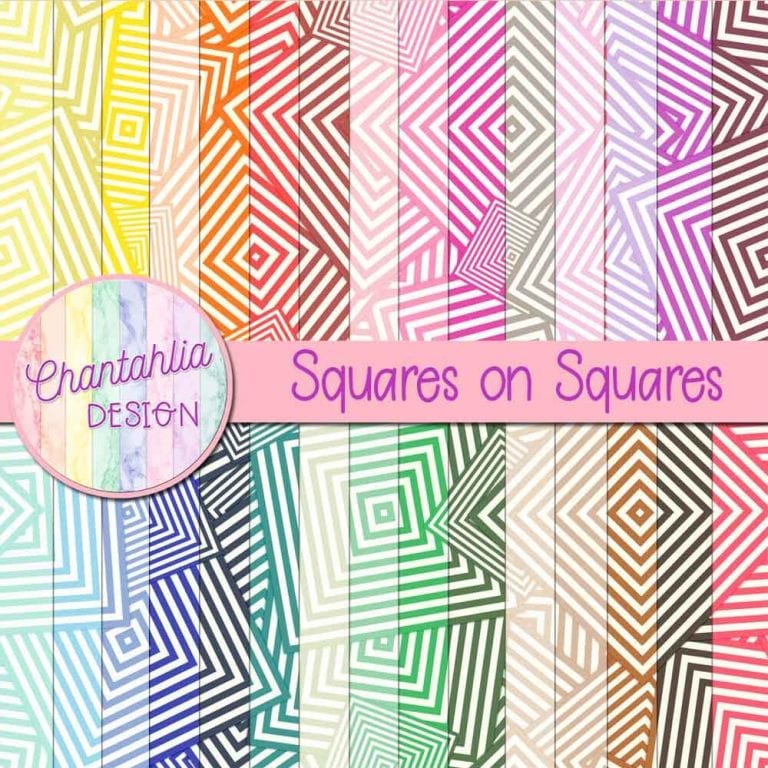 Free Digital Papers Featuring a Squares on Squares Design