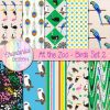Free At the Zoo - Birds Digital Papers for Digital Scrapbooking