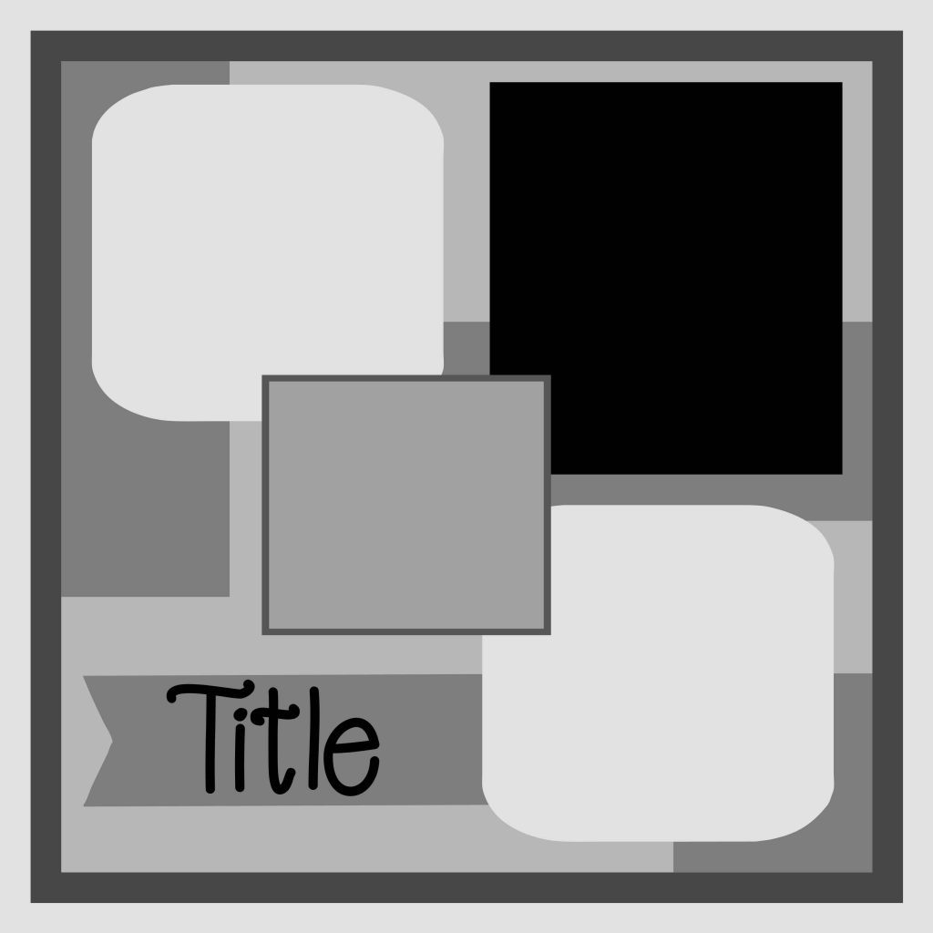 Free Digital Scrapbook Layout Template to Create your own Unique Pages