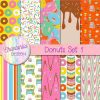 Free Donuts Digital Papers for Digital Scrapbooking