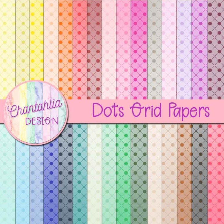 Free Digital Papers Featuring a Dots Grid Design for Digital ...
