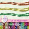 Free Wavy Border Design Elements in a Glitter Style