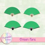 Free Green Fans Design Elements