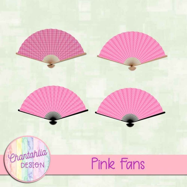 Free Pink Fans Design Elements
