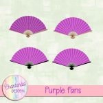Free Purple Fans Design Elements