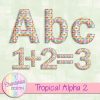 Free Tropical Alpha for Digital Scrapbooking and other crafts