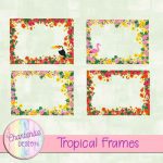Free Tropical Frames for Digital Scrapbooking and other Crafts