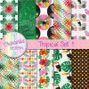 Free Tropical Digital Papers for Digital Scrapbooking
