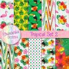 Free Tropical Digital Papers for Digital Scrapbooking