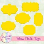 Free Yellow Plastic Tags Design Elements
