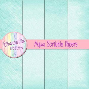 Free Digital Papers featuring Aqua Scribble Designs